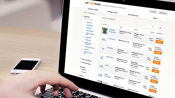 Internetplattform Clicktrans startet in Deutschland - DVZ